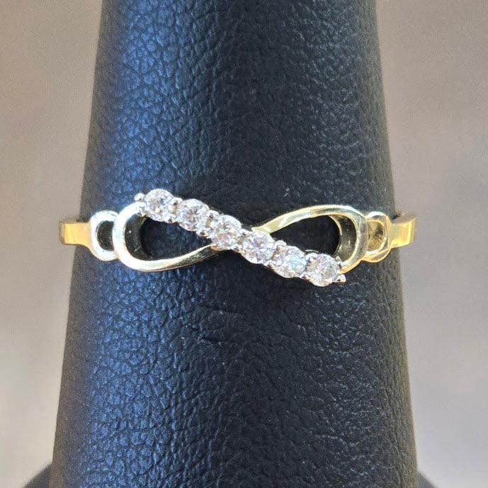 14k Gold Infinity Ring, Eternal Infinite Ring, Gift for Her, Yellow Go ...