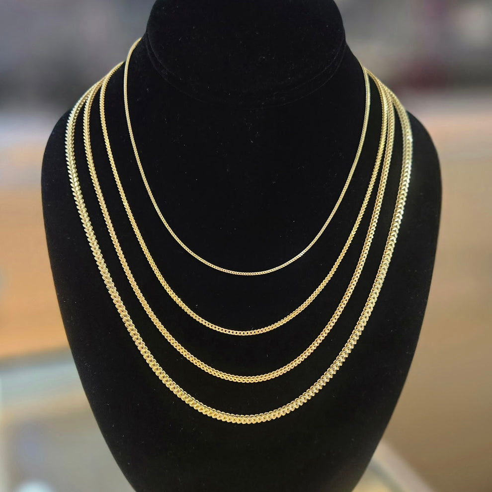 10k Gold Franco Chain, Franco Style Gold Chain, Women's Gold Chain, Me ...