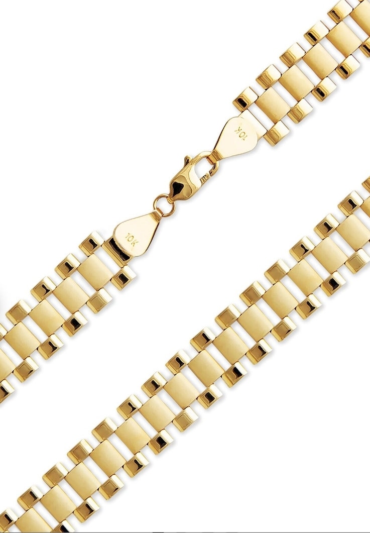 10k Gold 10mm,12mm, 14mm, 16mm Presidential link Chain , Gold Link Cha ...