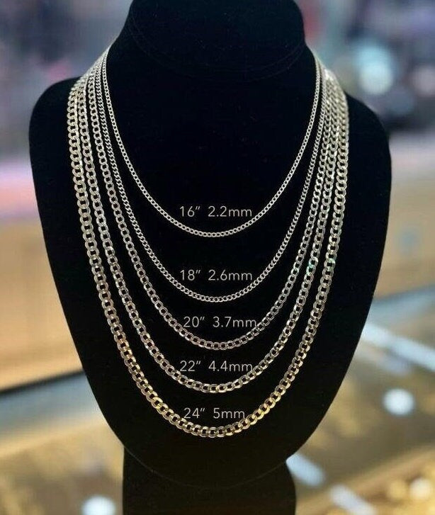 10k Gold Cuban Chain, Cuban Style Gold Chain, Women's Gold Chain, Men ...